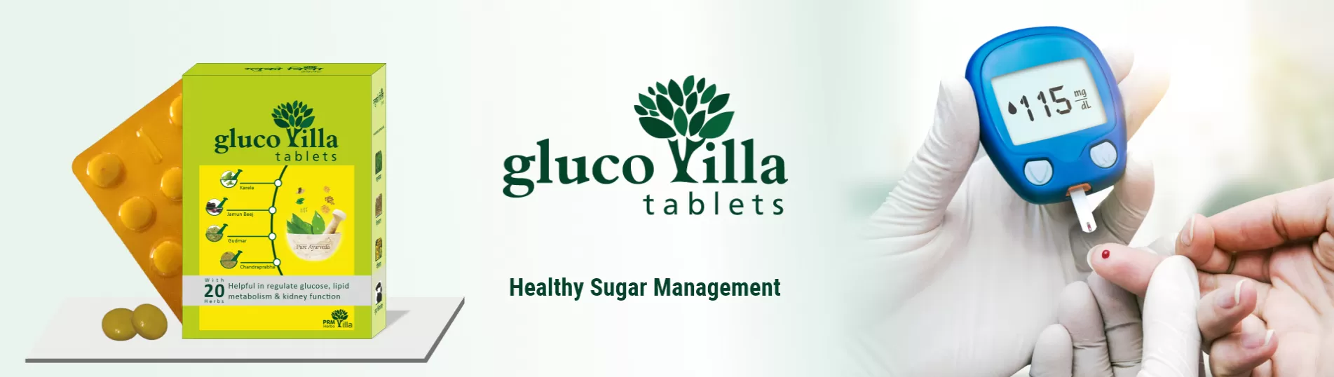 Glucovilla Tablet - Details | PRM Herbovilla